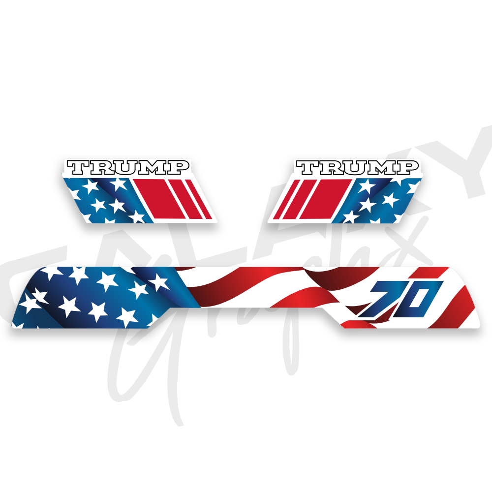1985 ATC70 TRUMP American Flag Premium Decal Graphics Kit – GalaxyGraphx