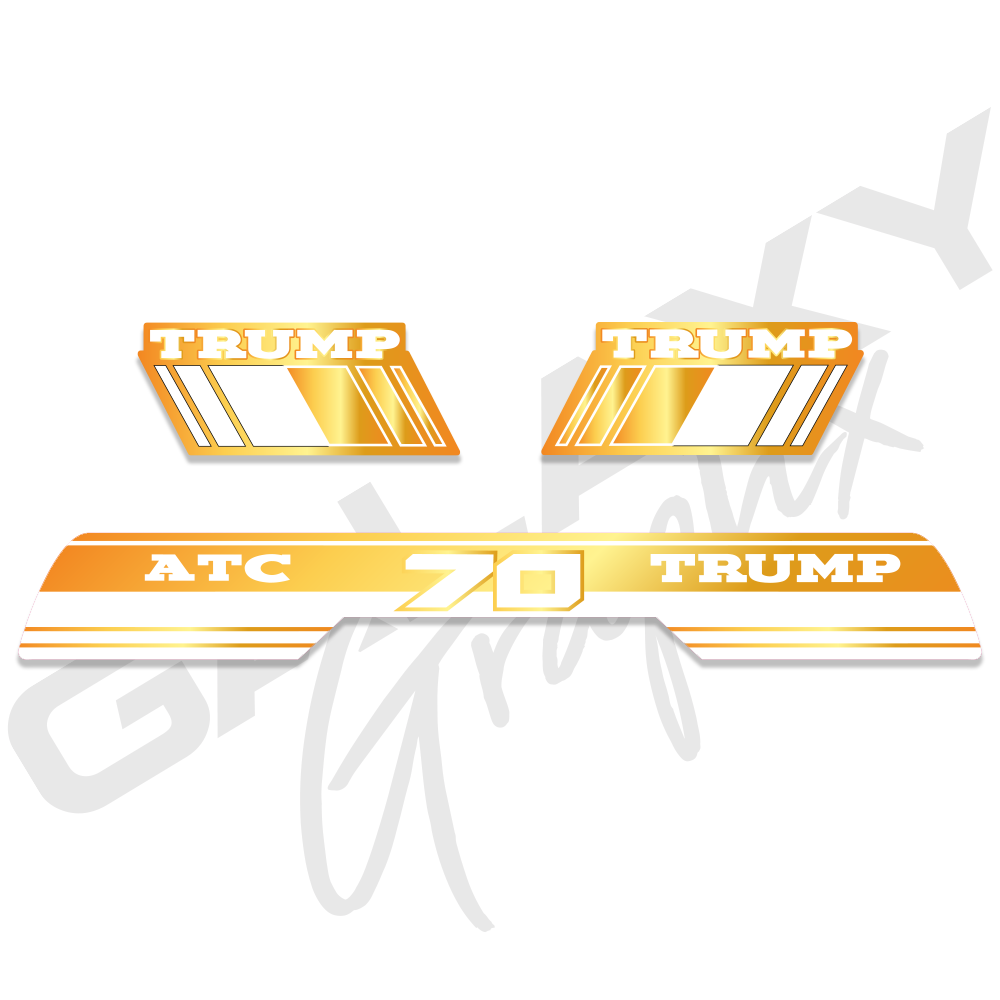 1985 ATC70 TRUMP Golden Age Premium Decal Graphics Kit White – GalaxyGraphx