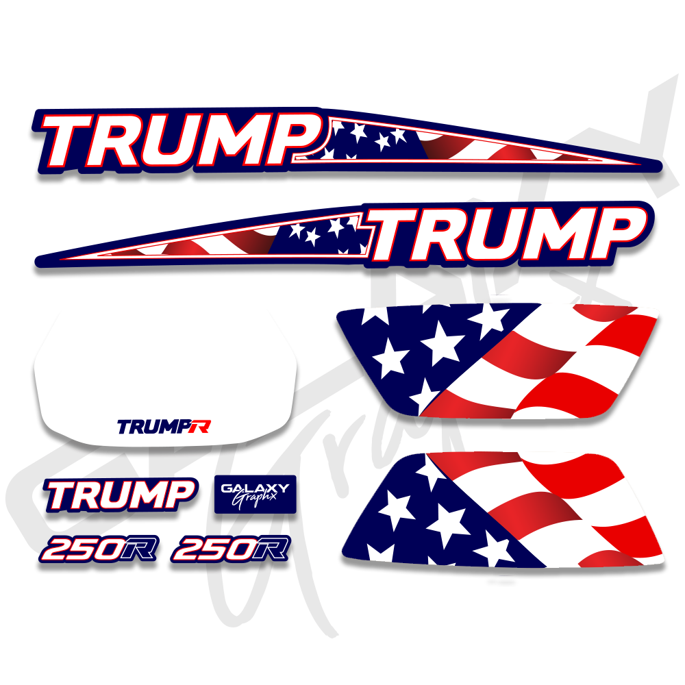 1988 TRX 250R TRUMP Presidential Premium Decal Graphics Kit – GalaxyGraphx