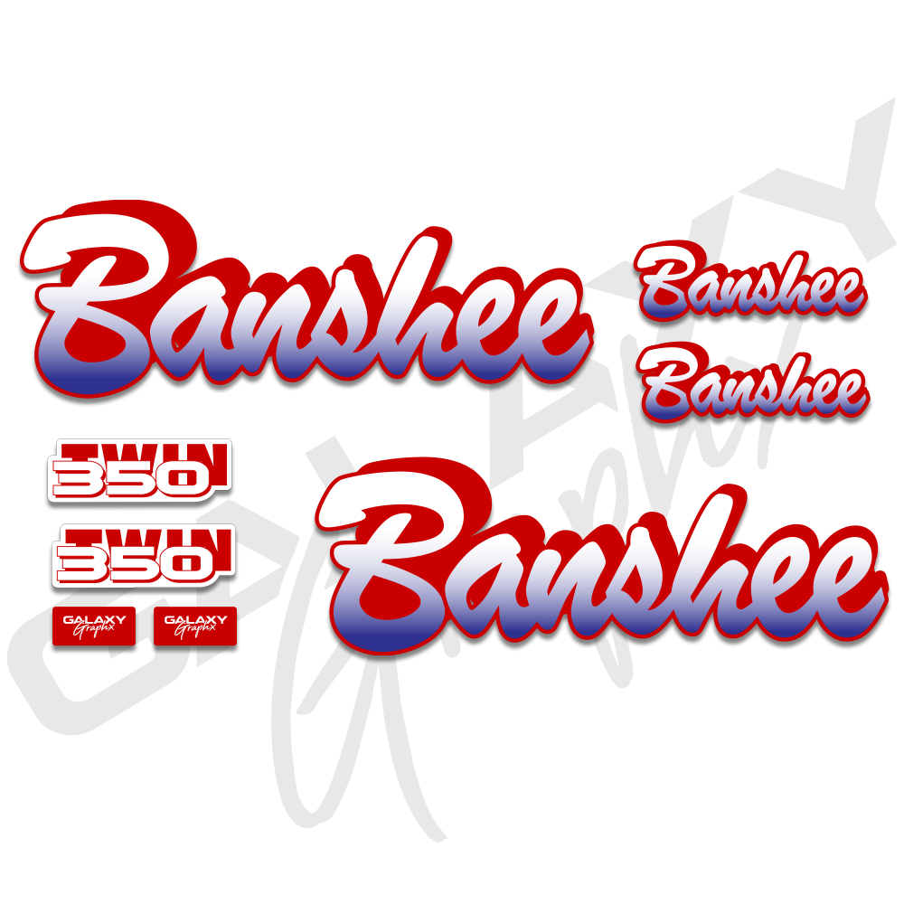 1990 Yamaha Banshee Decal Graphics Kit Original Color Way – GalaxyGraphx