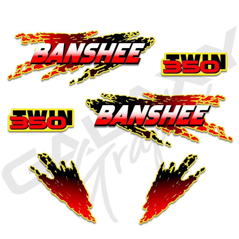 1997 Yamaha Banshee Decal Graphics Kit – GalaxyGraphx