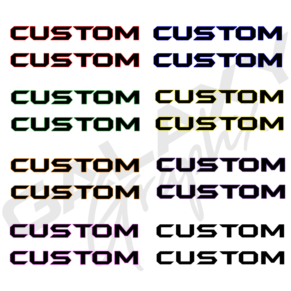 Custom Hood Lettering Decals with Outline Asylum – GalaxyGraphx