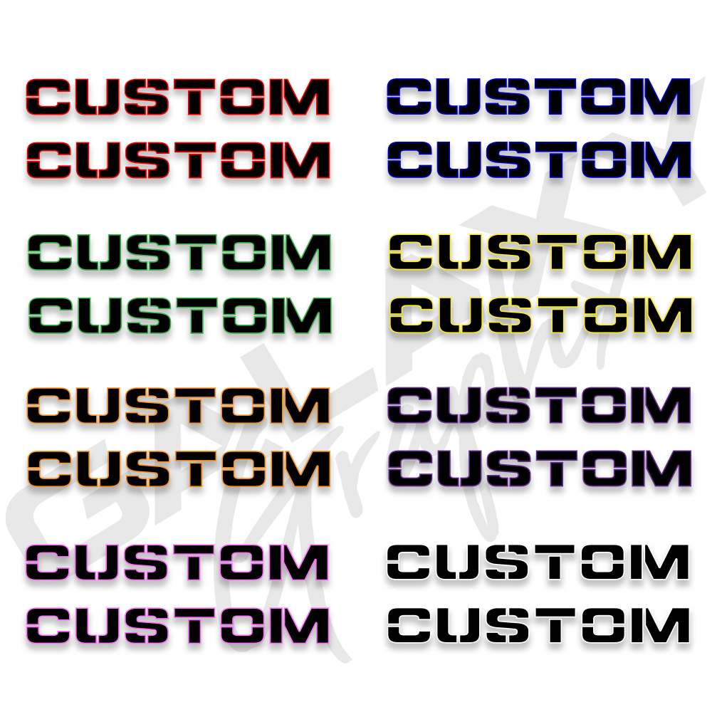 Custom Hood Lettering Decals with Outline Stencil – GalaxyGraphx
