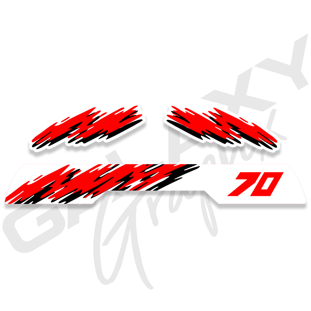 SPLASH Summer Series Premium Decal Graphics Kit White Red – GalaxyGraphx