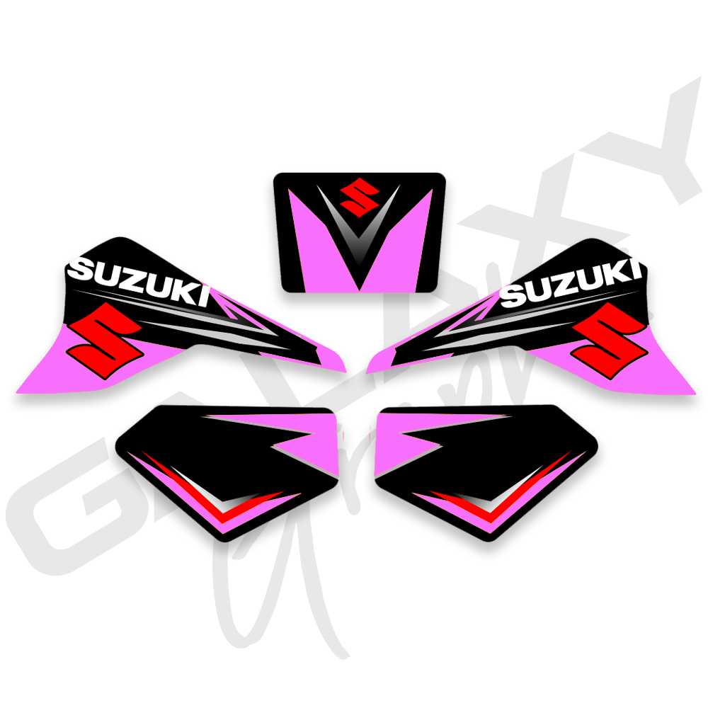 Suzuki LT80 Quadsport Premium Decal Graphics Kit Black & Pink ...