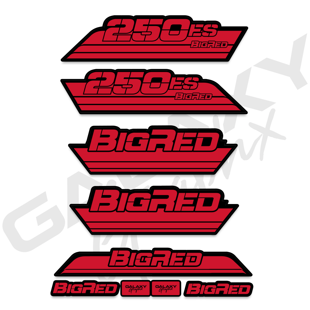 1985 Big Red 250ES Premium Decal Graphics Kit Black & Red – GalaxyGraphx