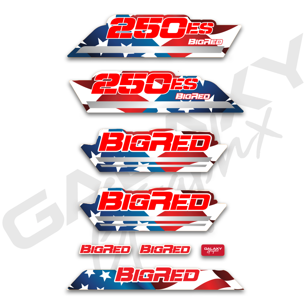 1985 Big Red 250ES Premium American Flag Decal Graphics Kit – GalaxyGraphx