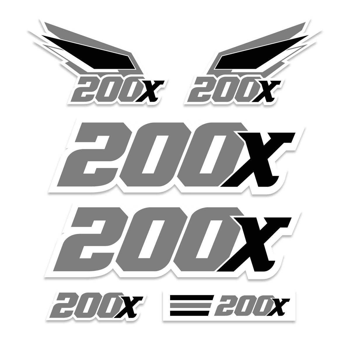 1986 ATC 200x Decal Kit - Assorted Colors – GalaxyGraphx