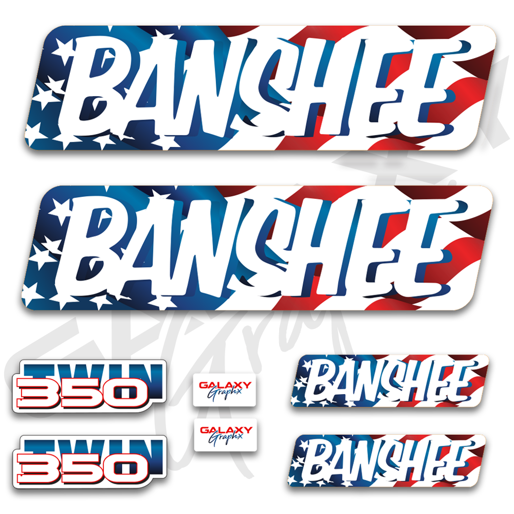 1987 - 1989 Yamaha Banshee American Flag Decal Graphics Kit – GalaxyGraphx