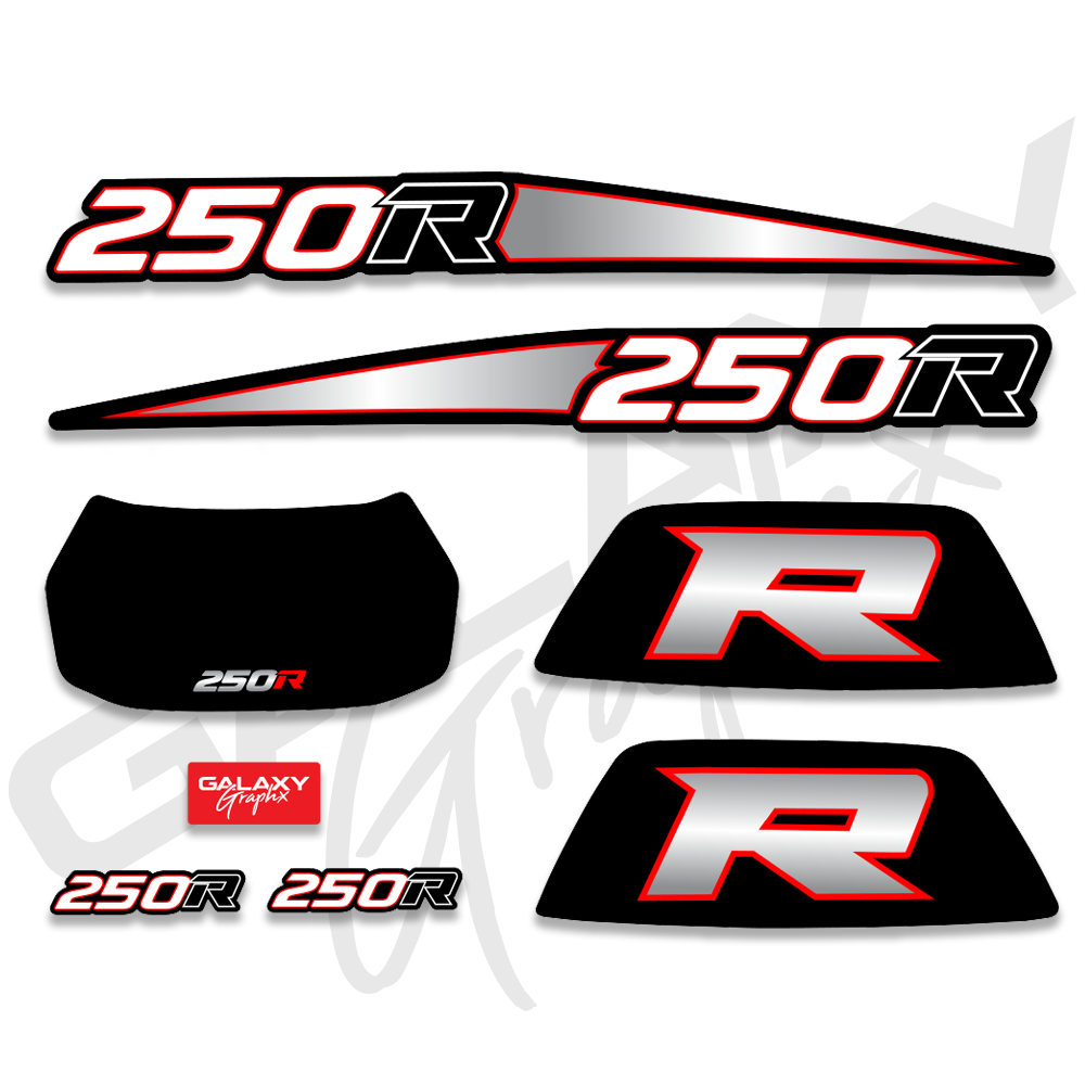 1988 TRX 250R Premium Black Decal Graphics Kit - Assorted Colors ...