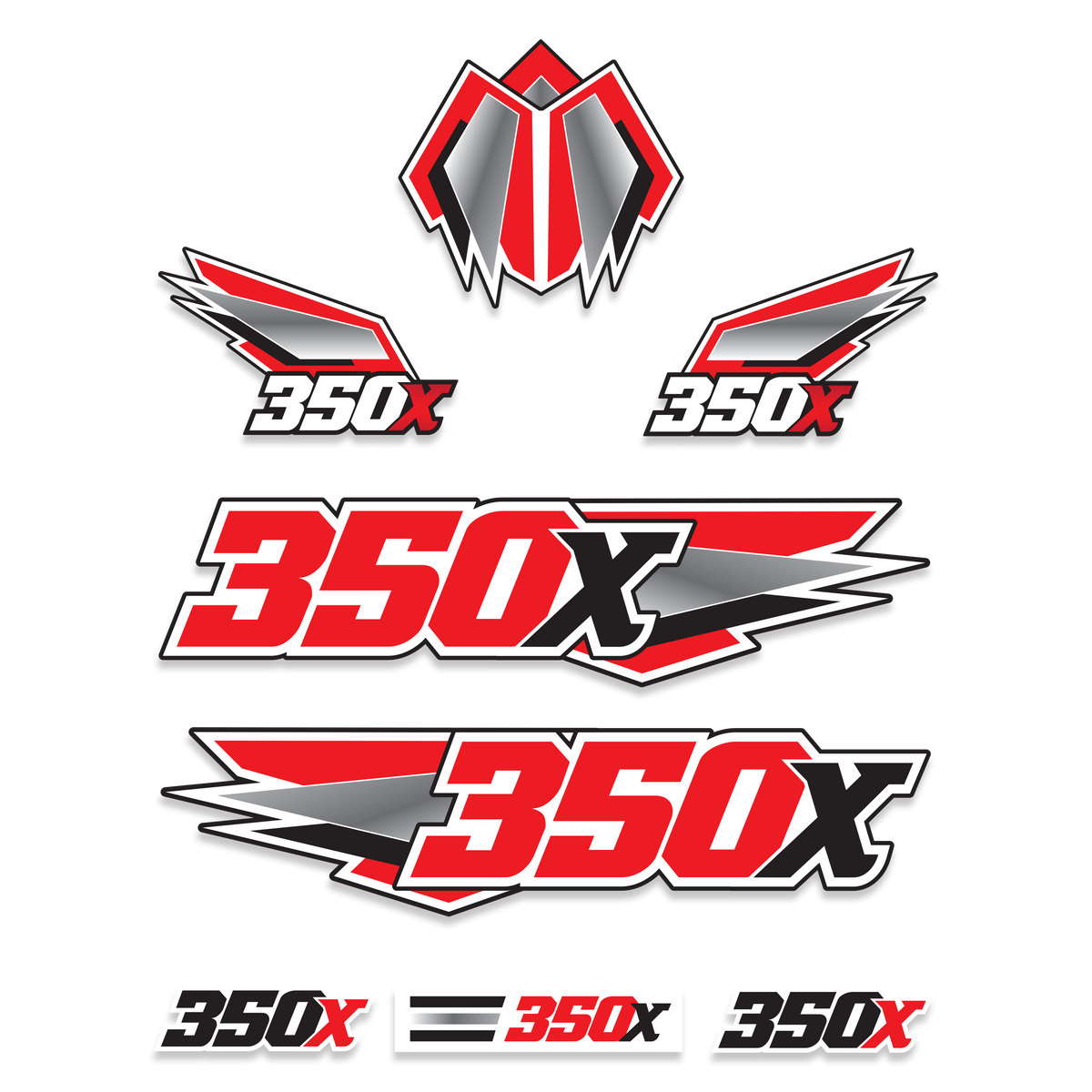 350x Racers Edge 8 Piece Graphic Decal Kit - Assorted Colors – GalaxyGraphx