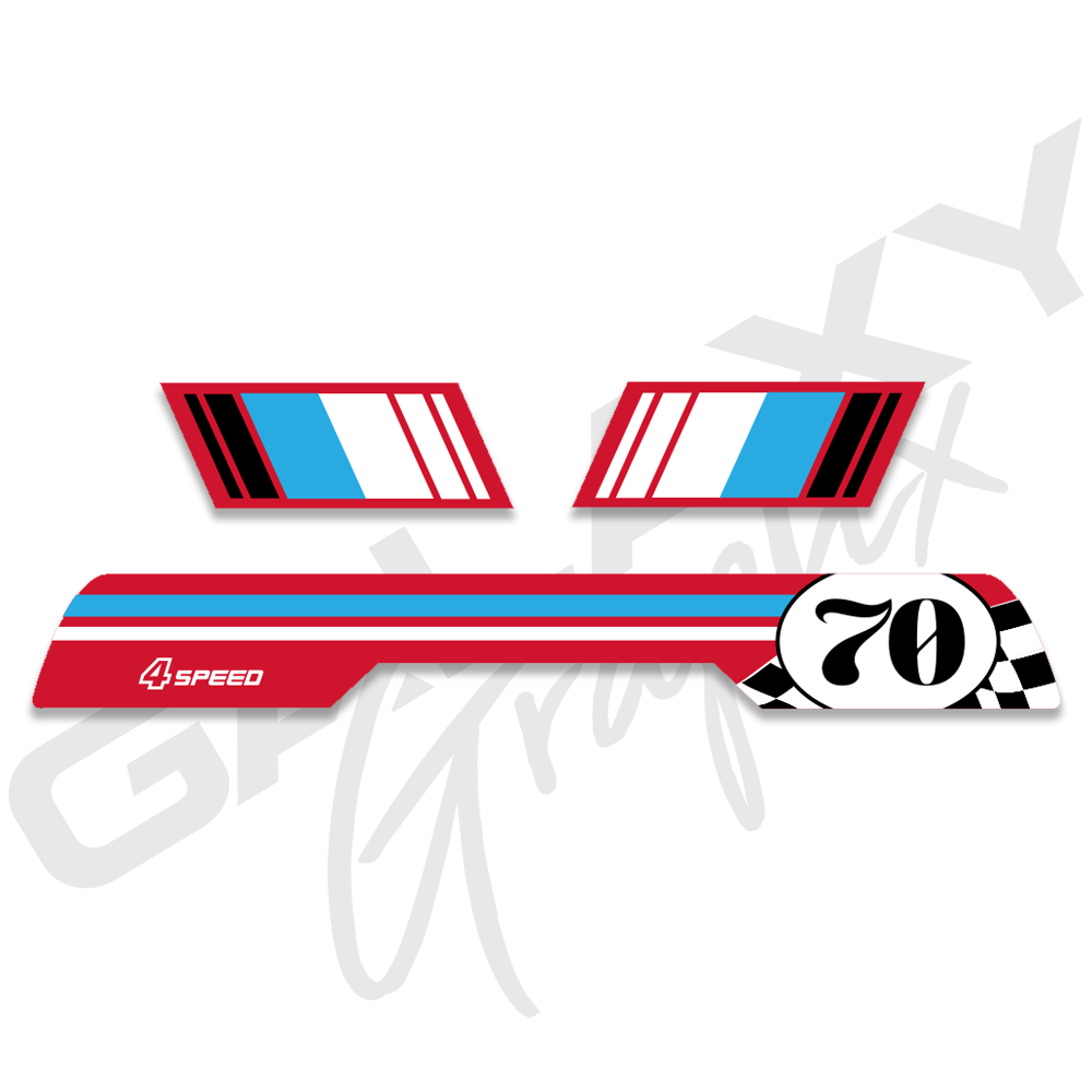 1985 ATC70 Chicken Dinner Retro Red Decal Graphics Kit – GalaxyGraphx