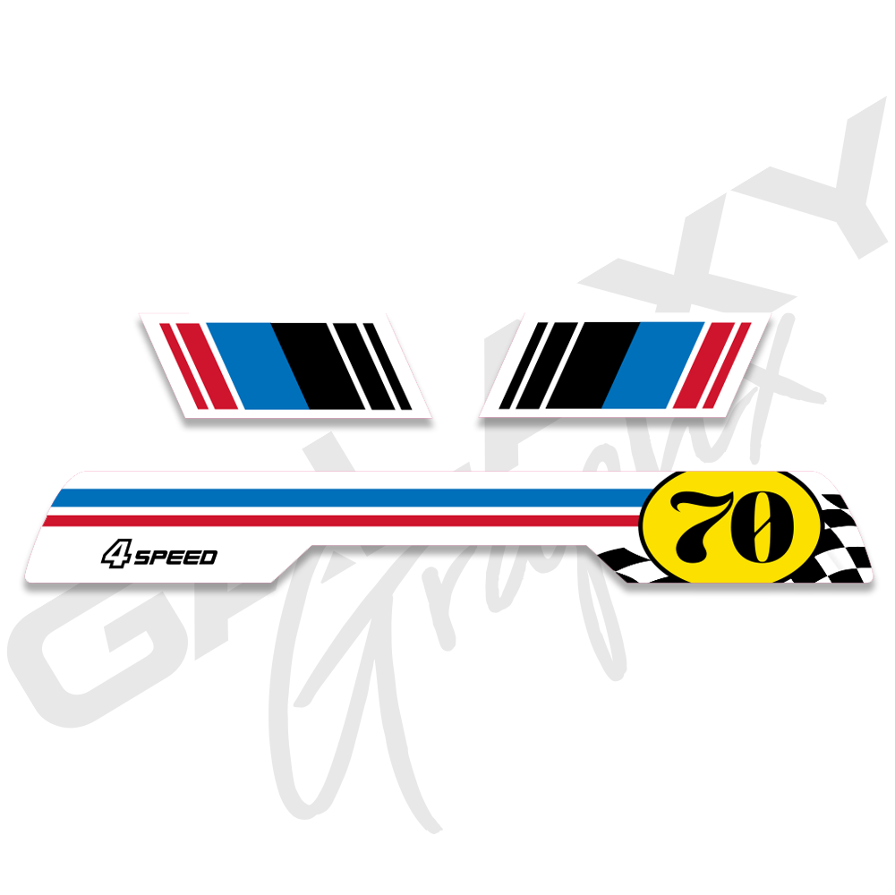 1985 ATC70 Chicken Dinner Retro Red White & Blue Decal Graphics Kit ...