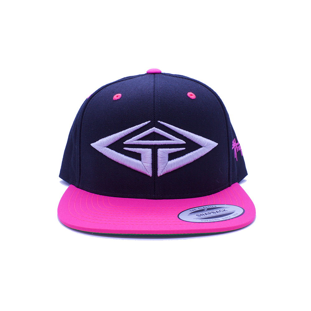 GG Silver Black and Neon Pink Snapback Hat – GalaxyGraphx