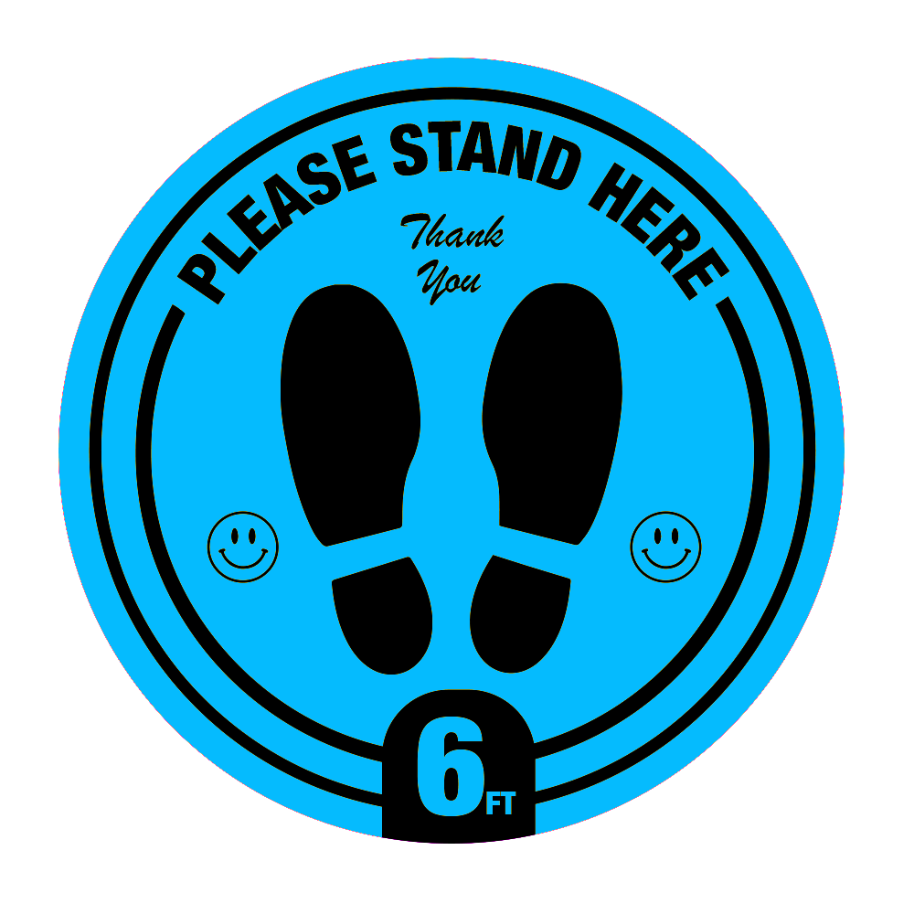 PLEASE STAND HERE Smiles Heavy Duty FLOOR GRAPHICS DECALS – GalaxyGraphx