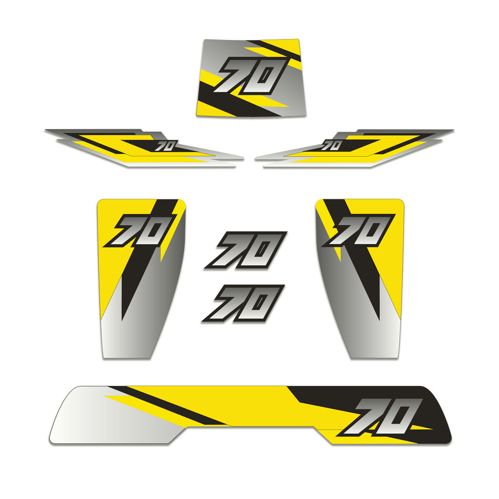 Strike 70 Premium ATC70 8 Piece Graphic Decal Kit - Assorted Colors ...