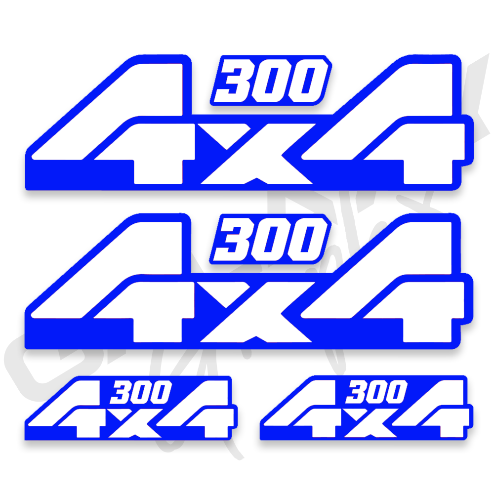 TRX 300 4X4 Decal Graphics Kit Blue White – GalaxyGraphx