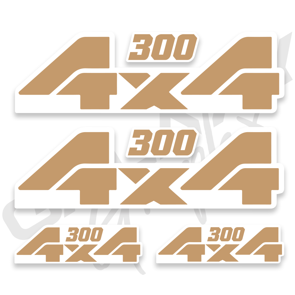 TRX 300 4X4 Decal Graphics Kit White Tan – GalaxyGraphx
